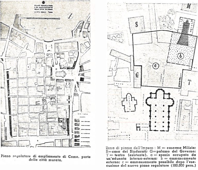 L’influenza del tracciato romano di Como, nelle piante e nei prospetti ...